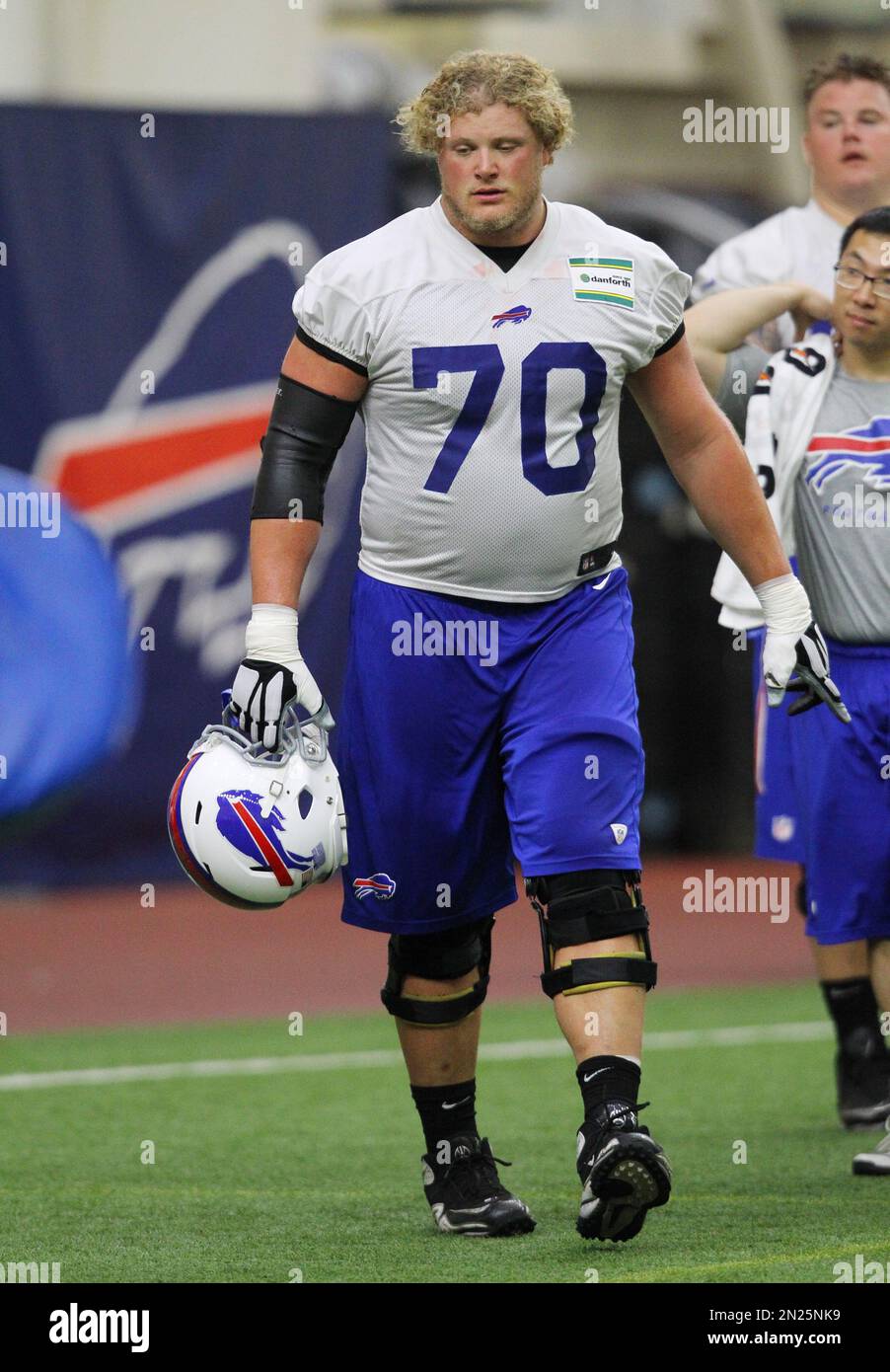 Buffalo Bills center Eric Wood (70) walks on the field during their NFL ...