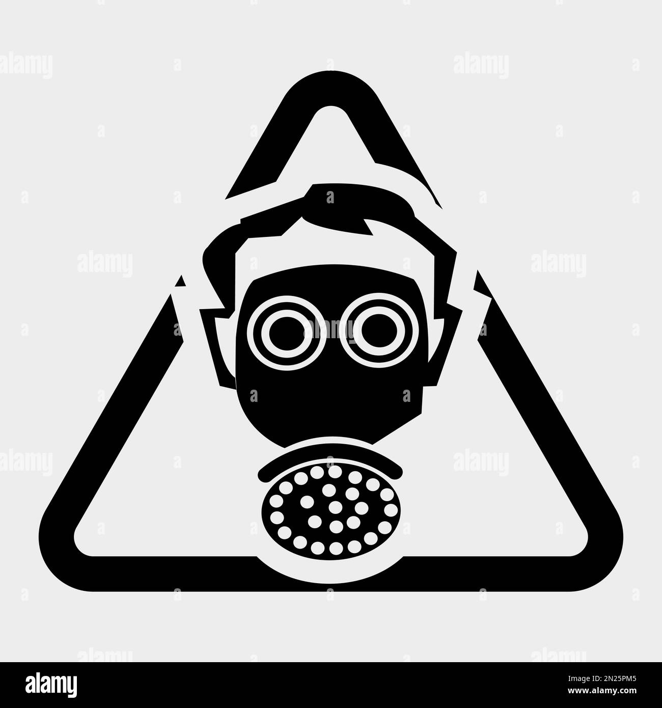 Symbol wear respirator protection Sign Isolate On White Background ...