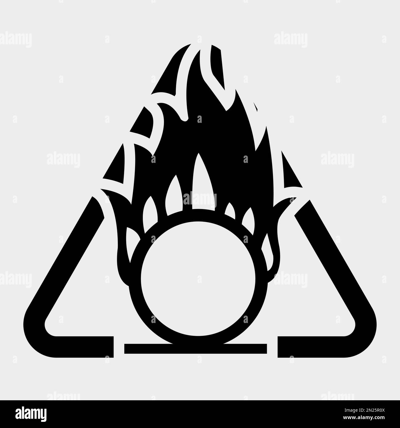 Beware Oxidizing Substance Symbol Isolate On White Background,Vector ...