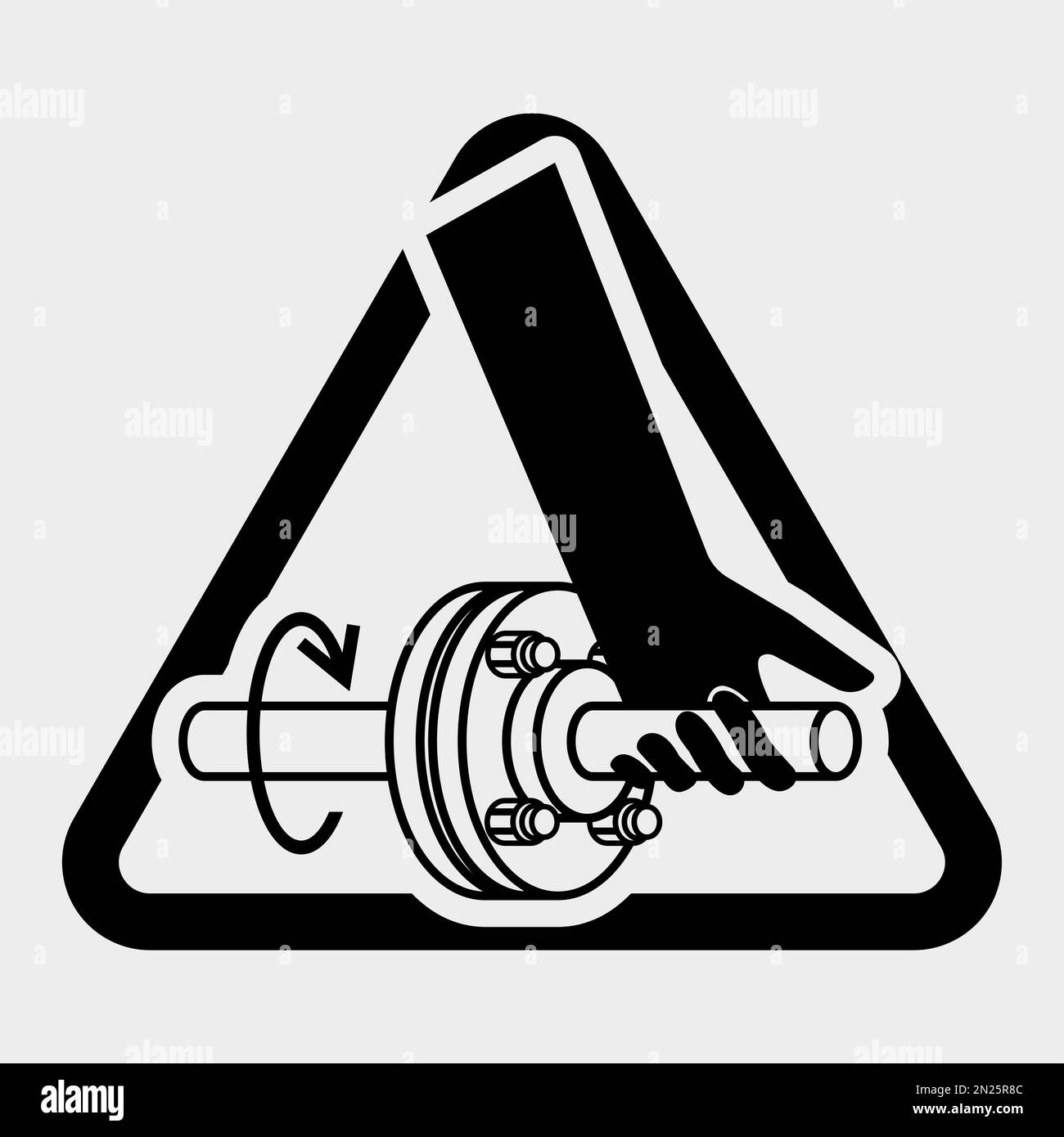 Entanglement Of Hand Rotating Shaft Symbol Sign Isolate On White ...
