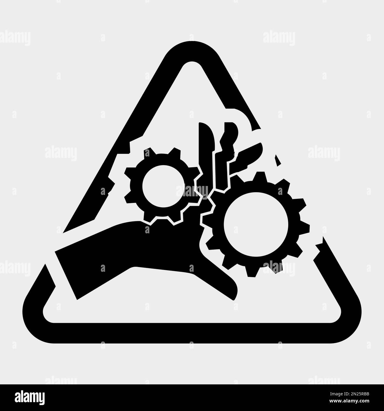 Hand Entanglement Rotating Gears Symbol Sign Isolate On White ...