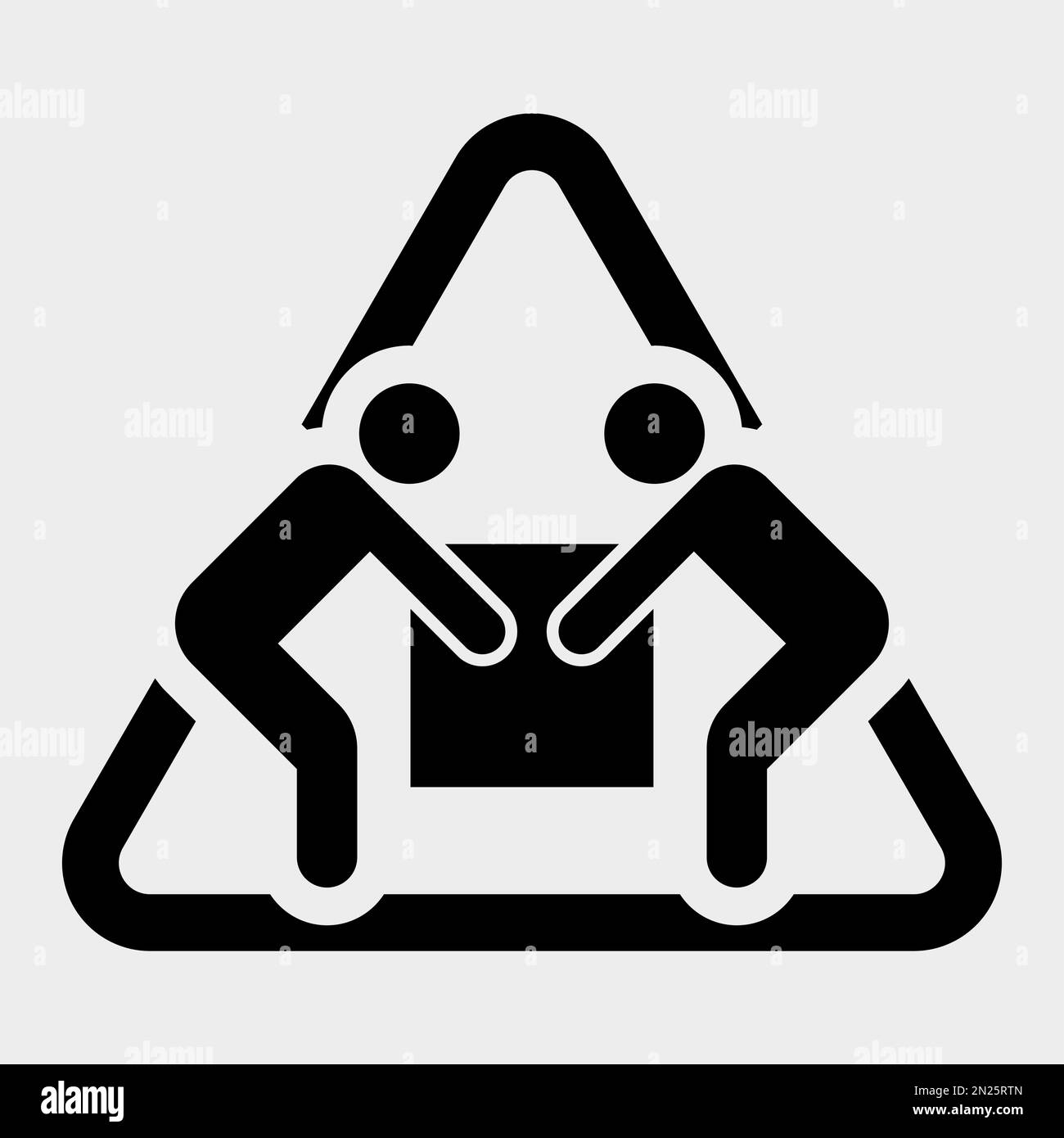 Cargo handling man carry heavy Black and White Stock Photos & Images ...