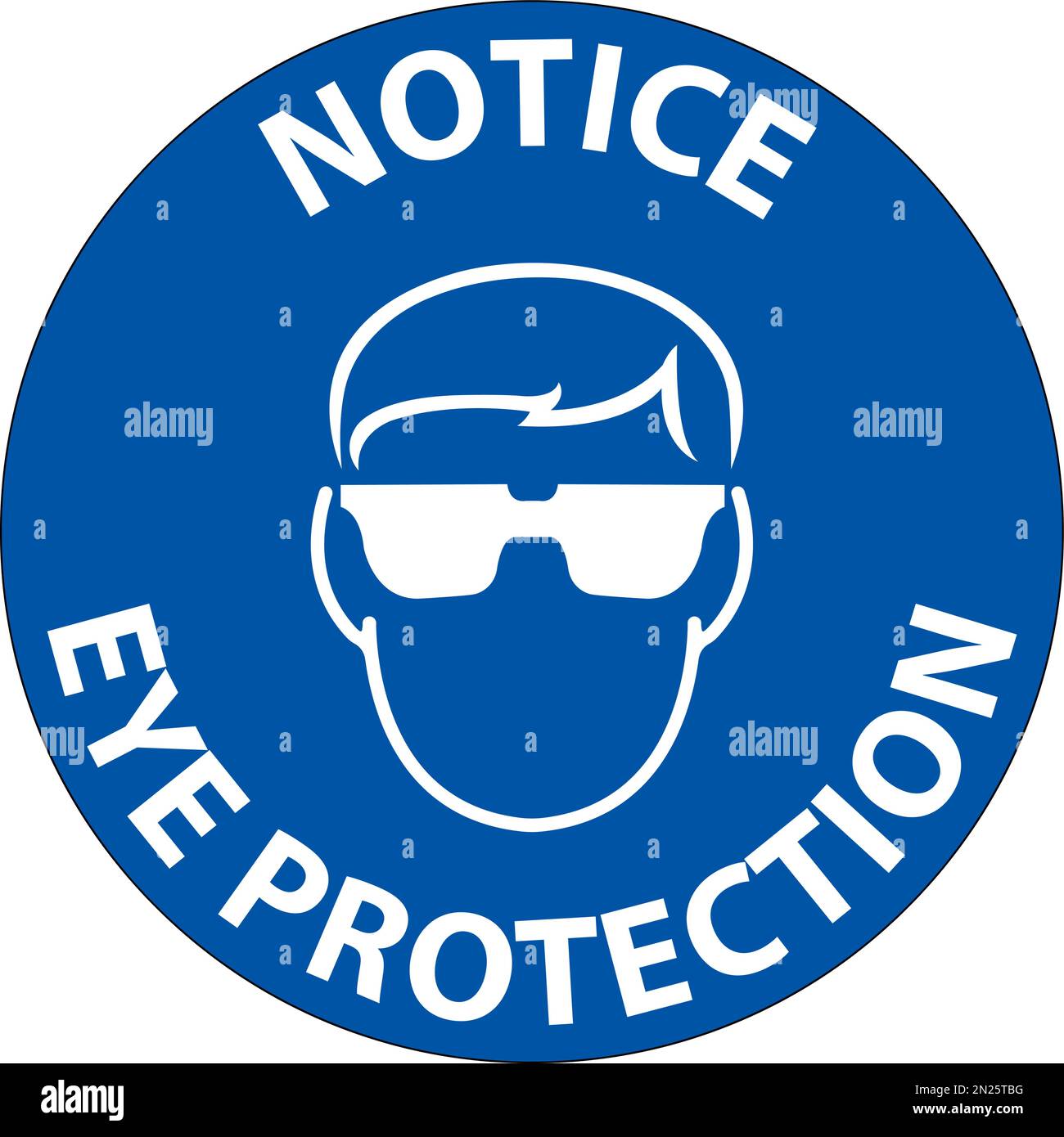 Notice Eye Protection Area Symbol Sign On White Background Stock Vector ...