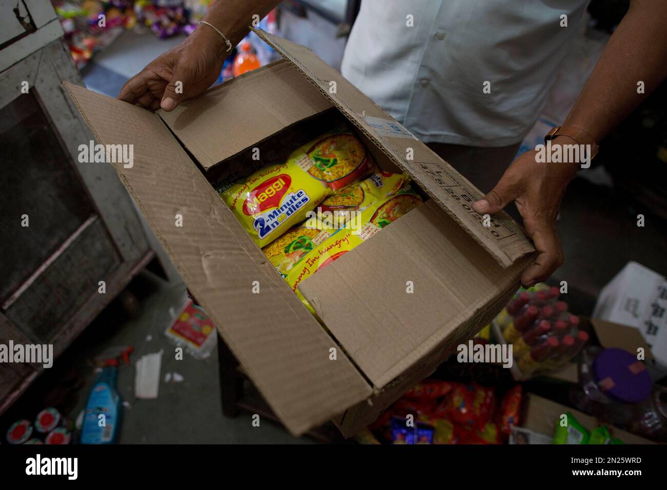 FILE -This June 5, 2015 file photo shows packs of Maggi noodles after ...