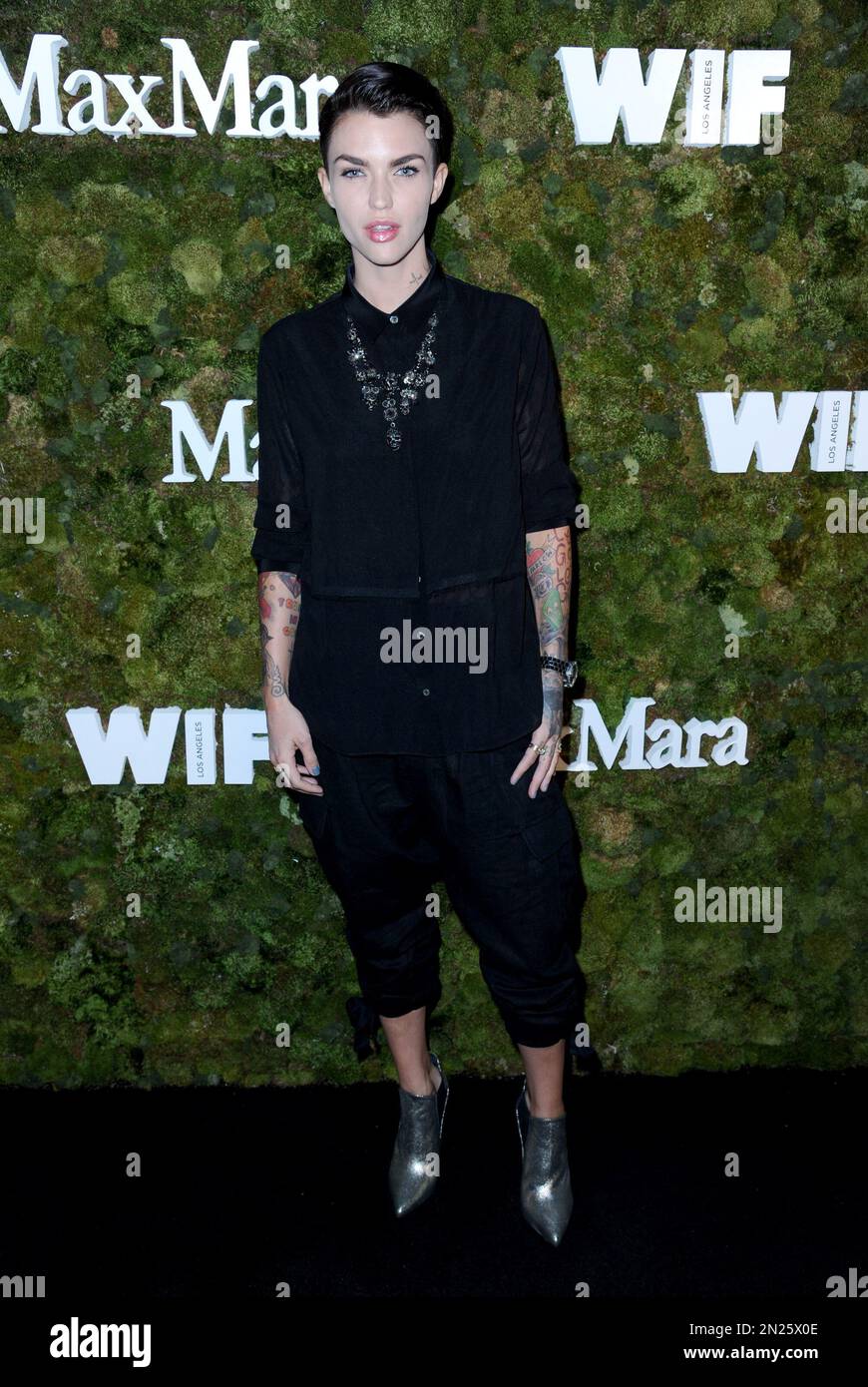 Ruby Rose arrives at a cocktail reception honoring the 2015 Women in ...