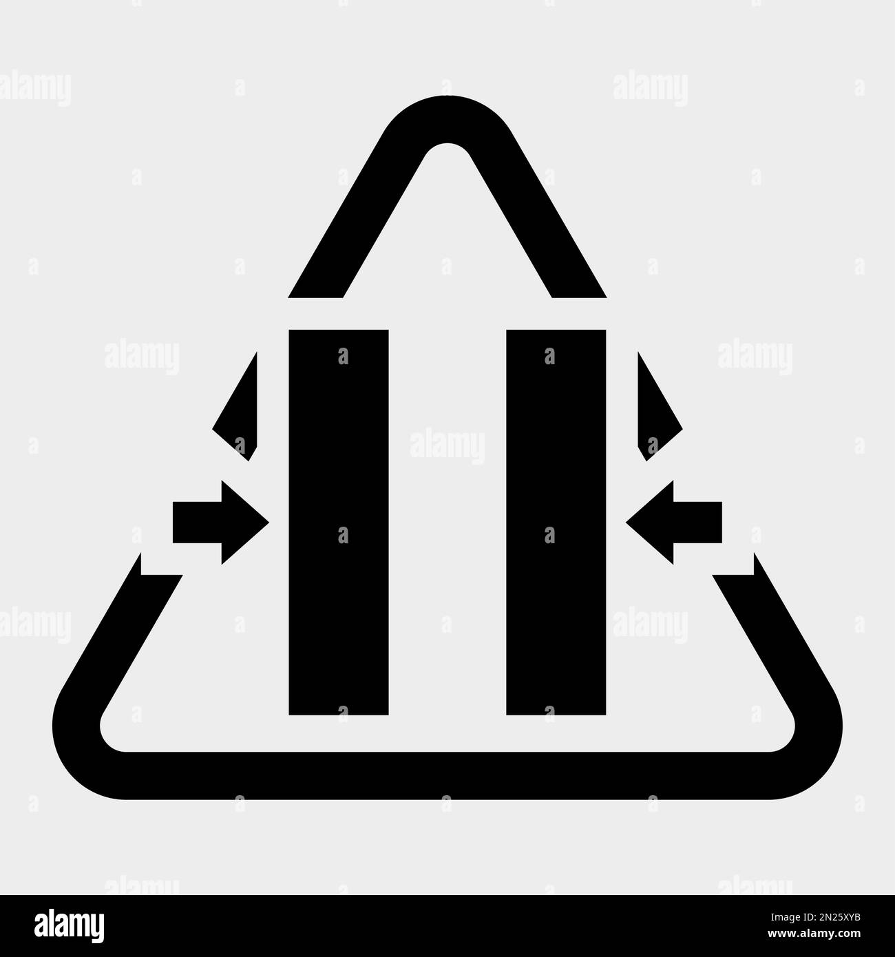 Crush Hazard Closing Mold Symbol Sign Isolate on White Background ...