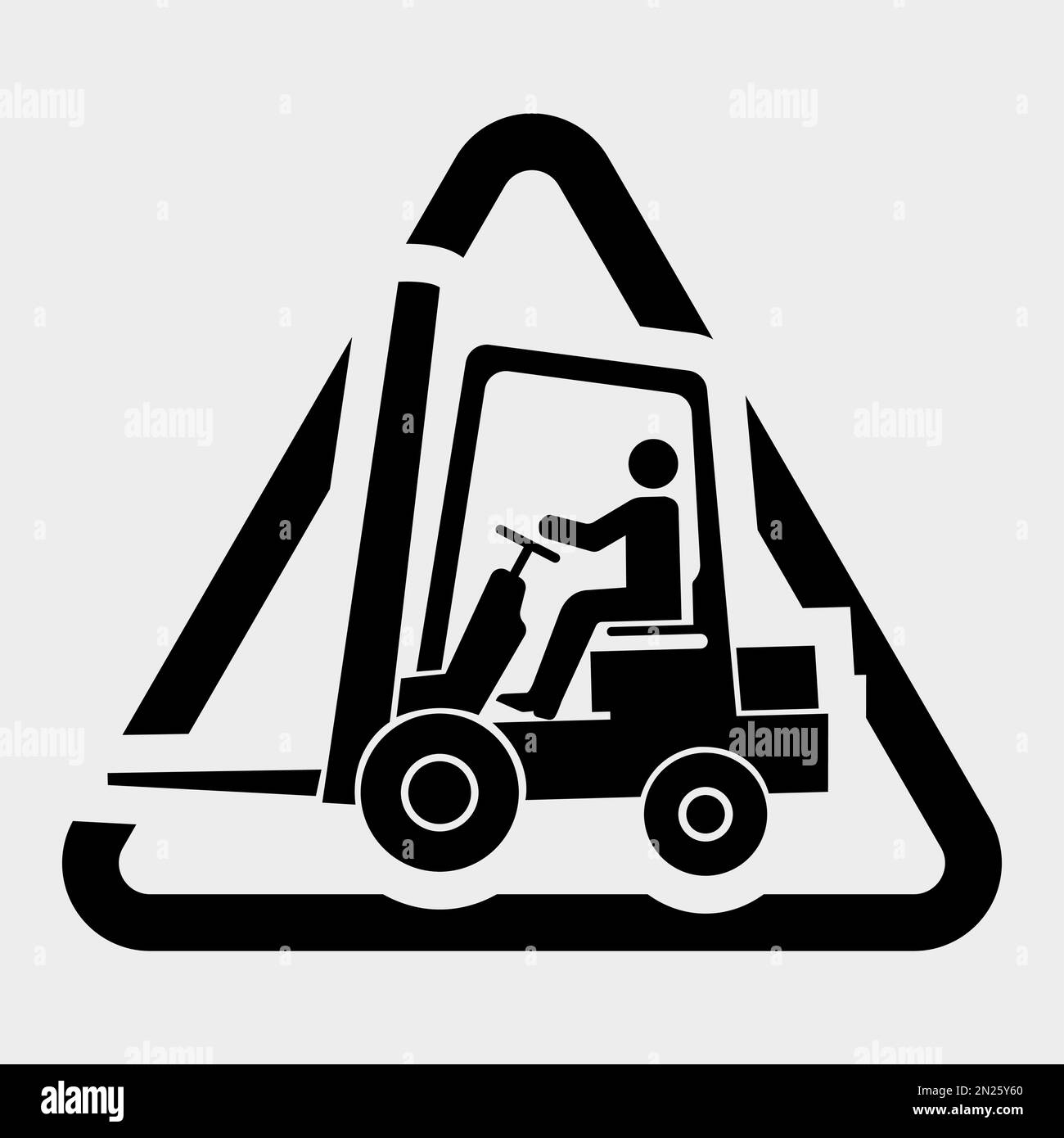 Forklift Point Left Symbol Sign Isolate On White Background,Vector ...