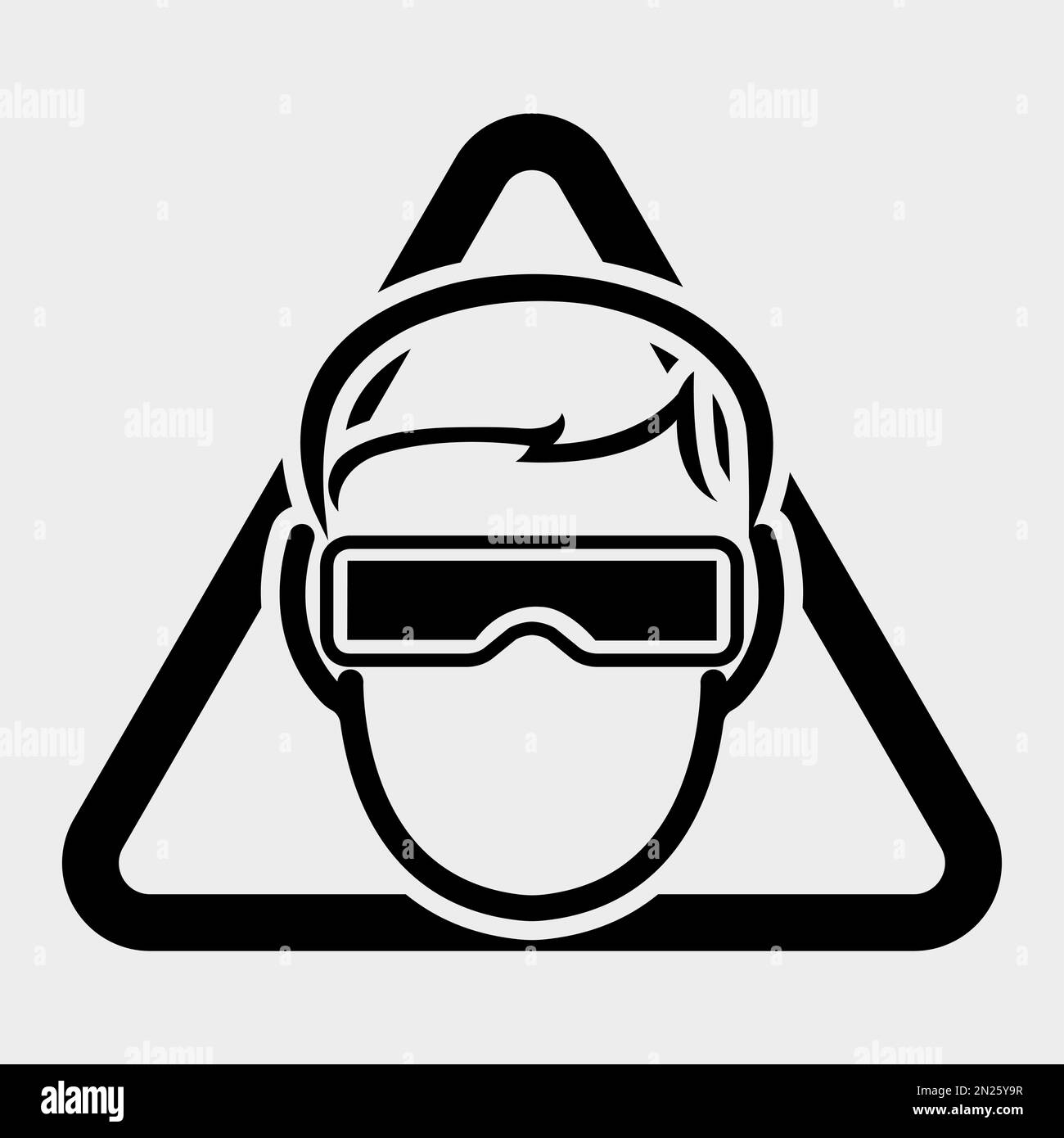Symbol wear goggles Sign Isolate On White Background,Vector ...