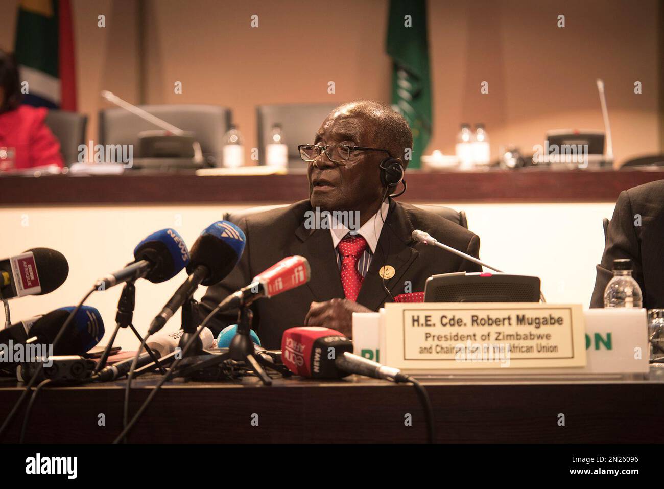 Zimbabwe president, and chair of the African Unity Summit, Robert ...