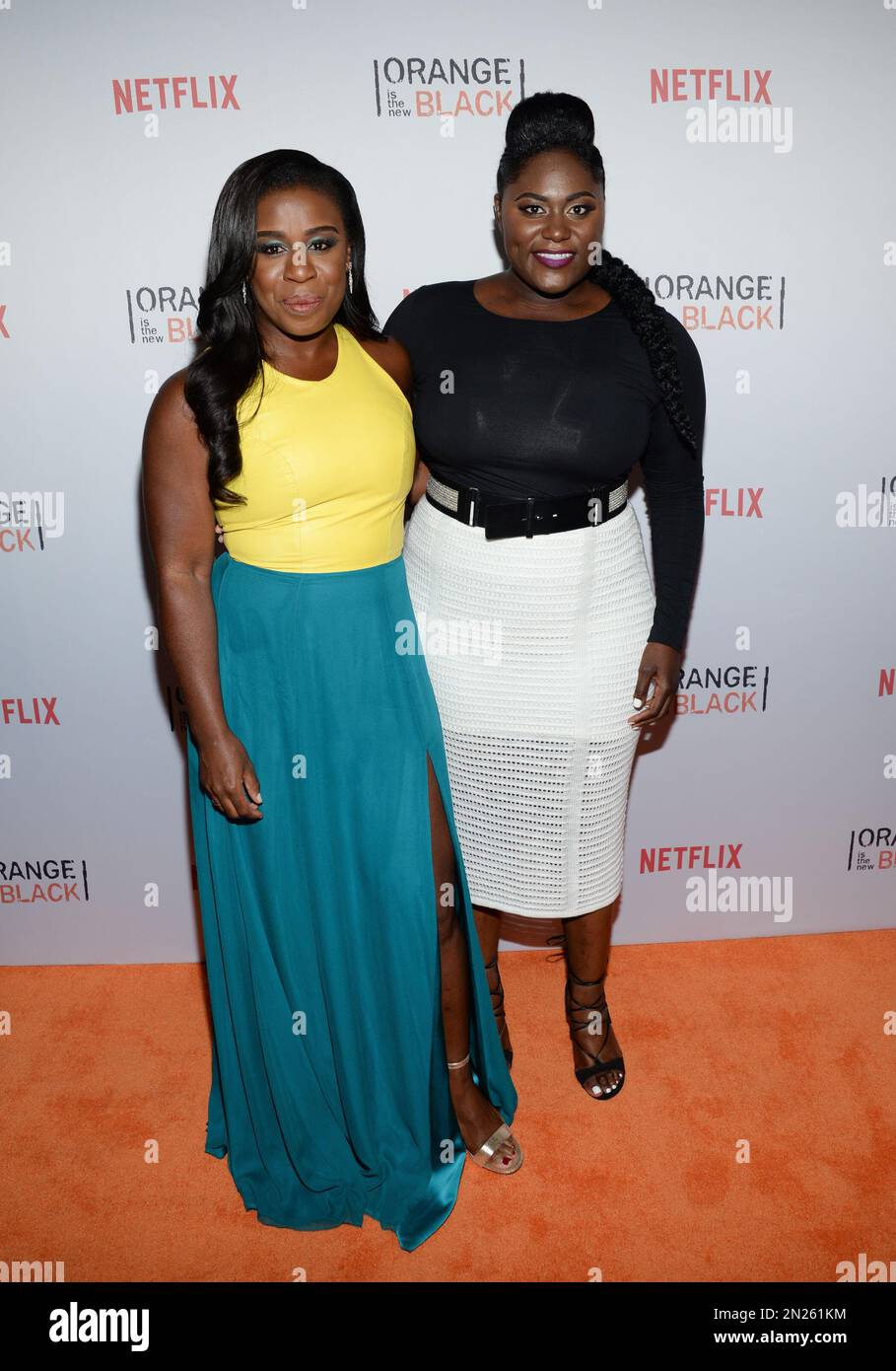 Actors Uzo Aduba, left, and Danielle Brooks attend Netflix's "Orange is ...