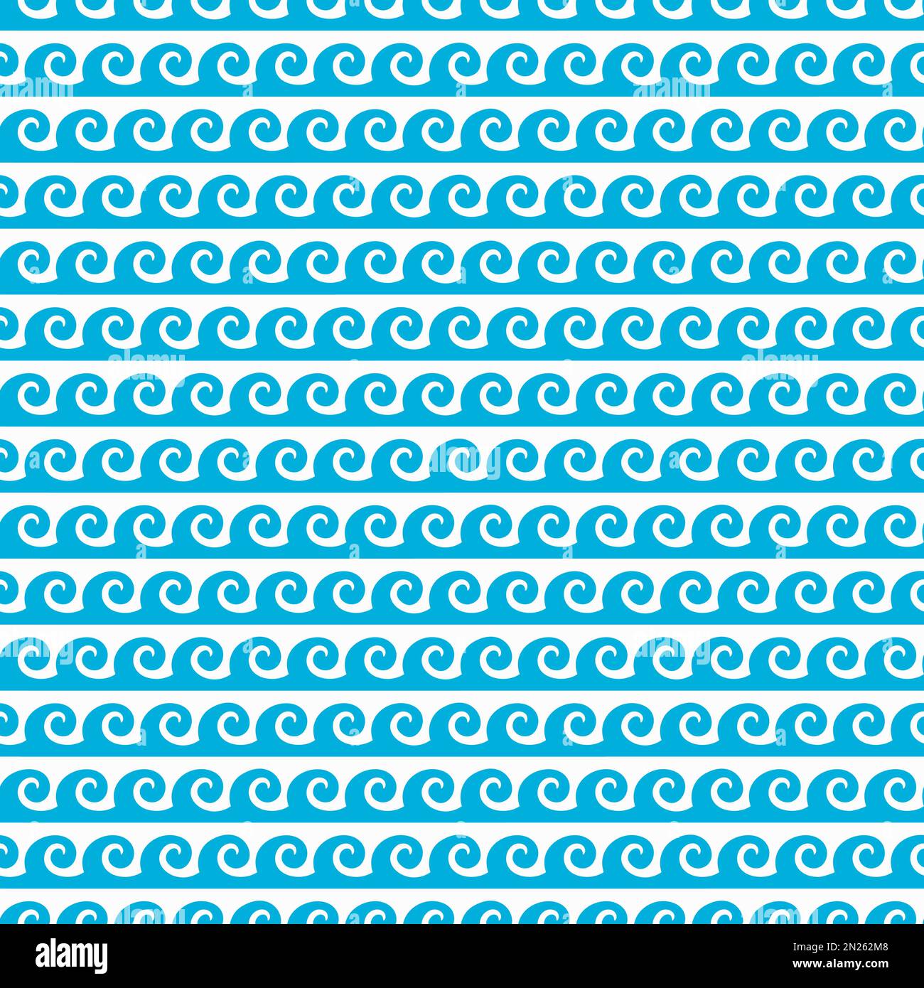 Sea and ocean blue wave seamless pattern and water background, vector ...
