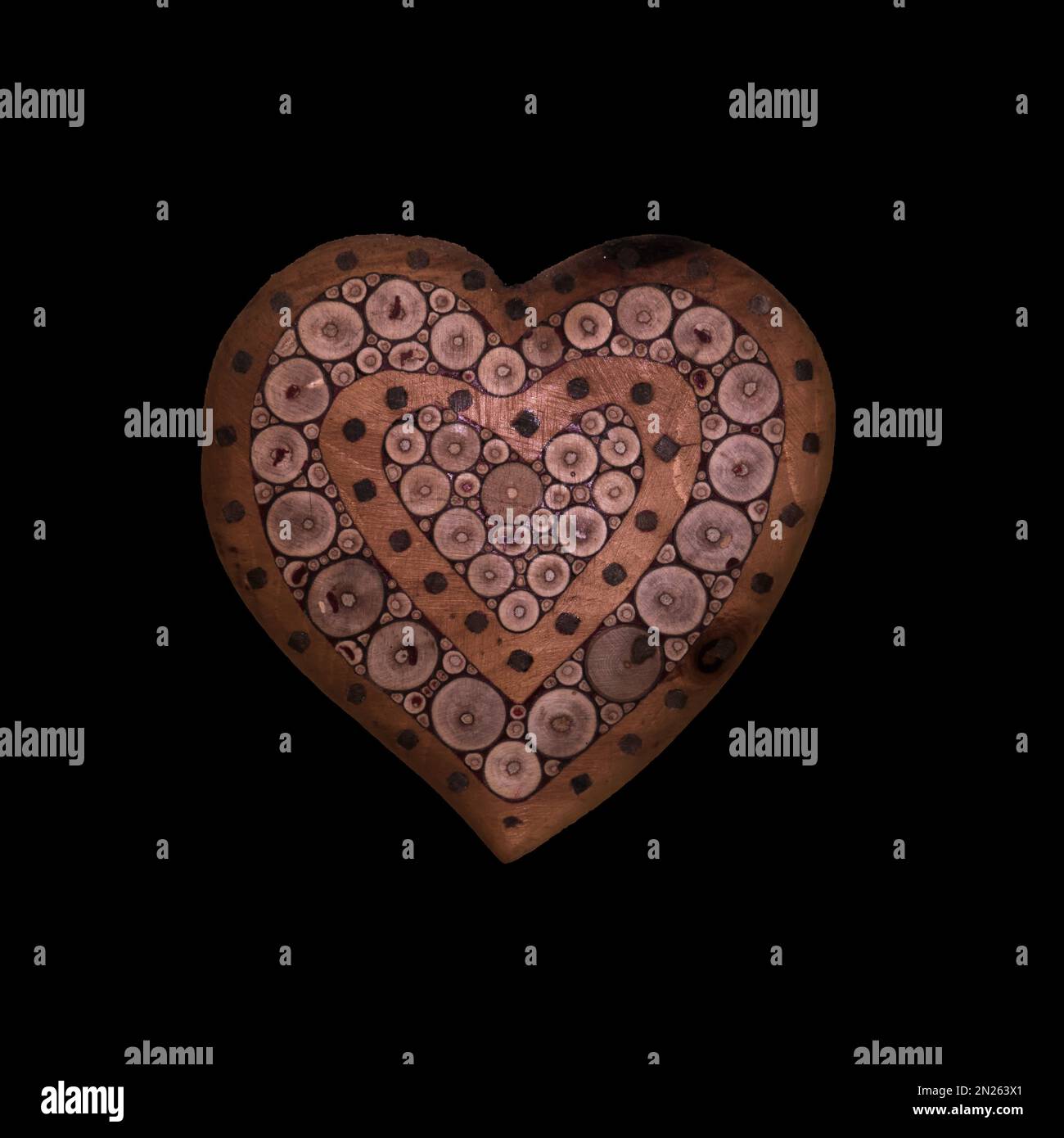 a heart-shaped wood inlay on a transparent background Stock Photo - Alamy