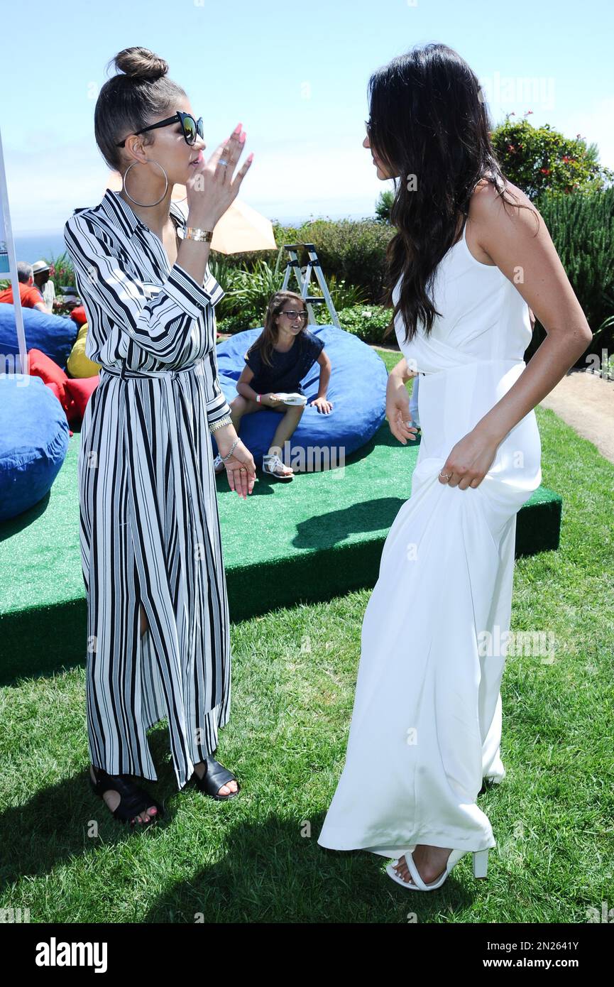 Actress Zendaya, left, and Actress Shay Mitchell attend Children ...