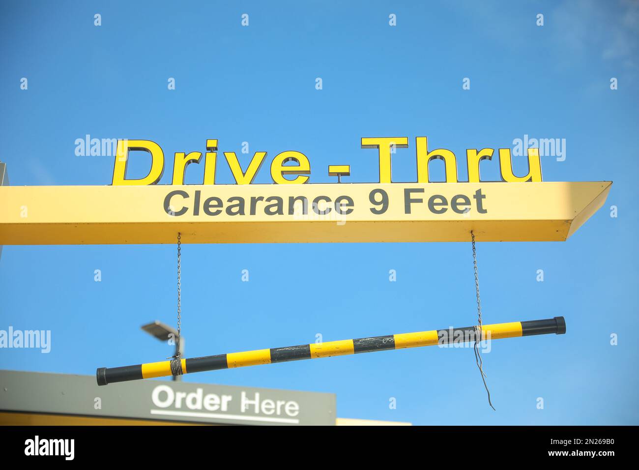 Driving across McDonald's Drive Through during the day Stock Photo - Alamy