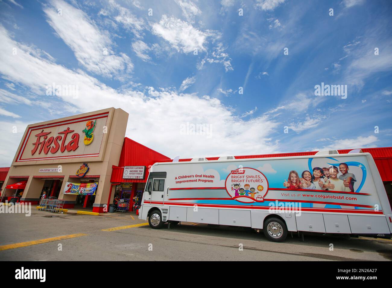 IMAGE DISTRIBUTED FOR COLGATE - A dental health truck at the Colgate ...