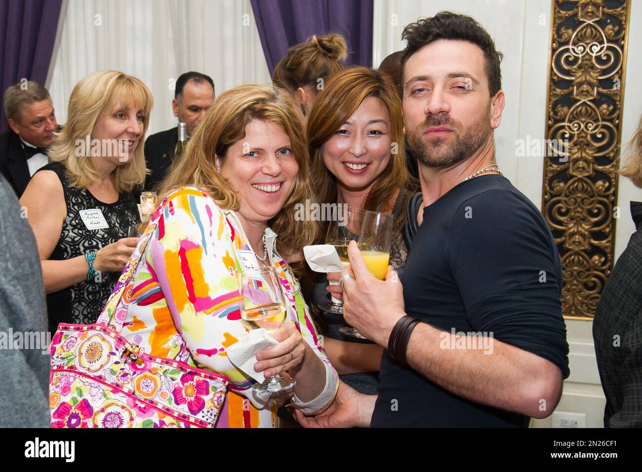 Liz Fenton, left, Sonia Kim and Giovanni Lipari attend Networking Night ...