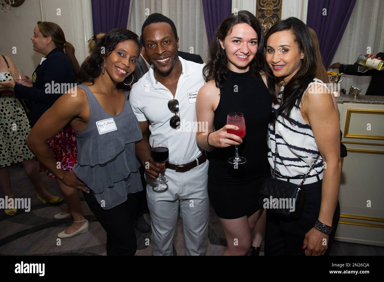 Cheryl Lewis, left, Nnamdi Nwosa, Jenna Hellmuth and Aja Frary attend ...