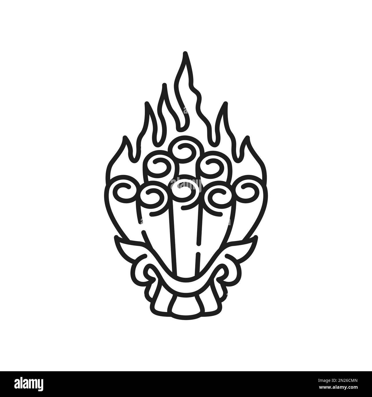 Buddhism symbol of wish granting jewel, Buddhist religious vector icon ...