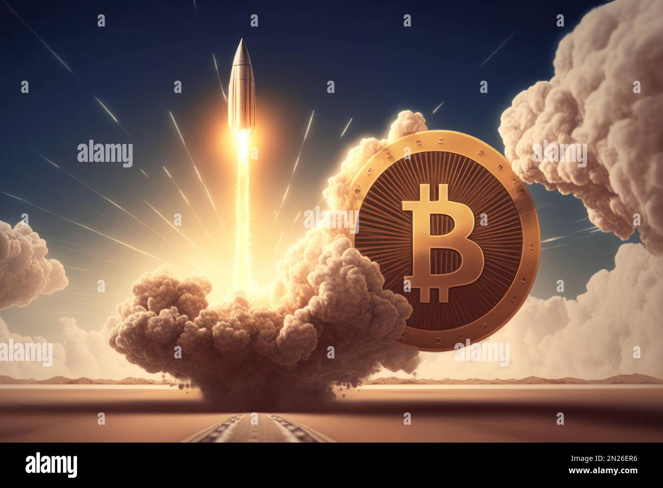 Cryptocurrency rocket hi-res stock photography and images - Alamy