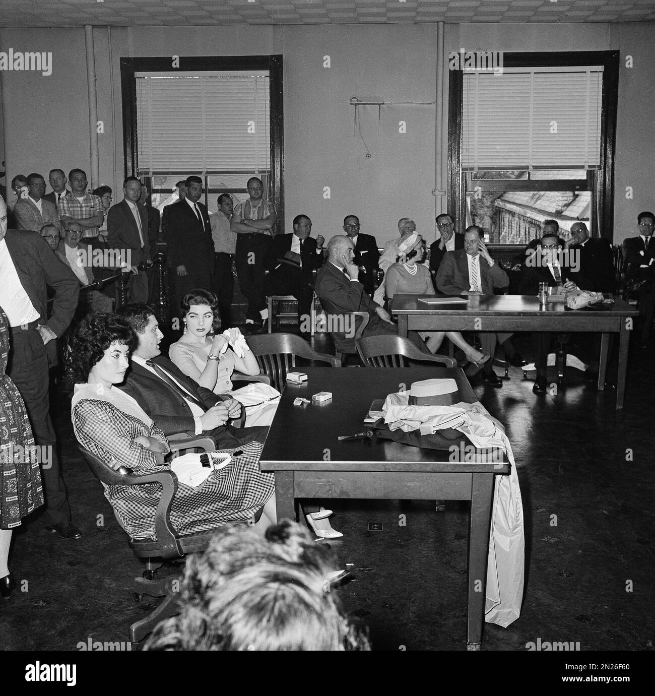 Defendants and attorneys in the George Ratterman vice case are shown in ...