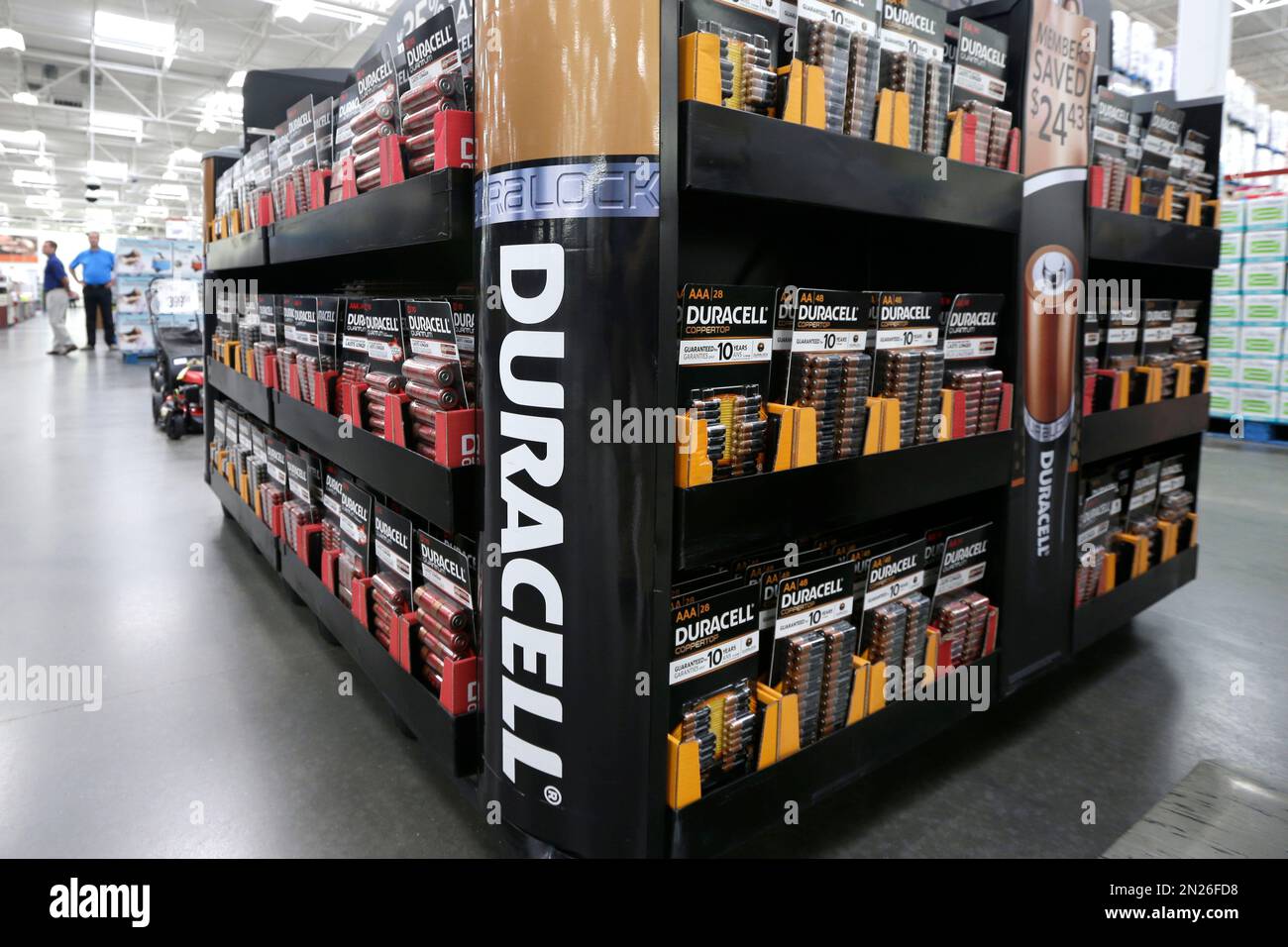 Duracell batteries are displayed at a Sam s Club store in Bentonville Ark. Thursday June 4 2015. AP Photo Danny Johnston Stock Photo Alamy