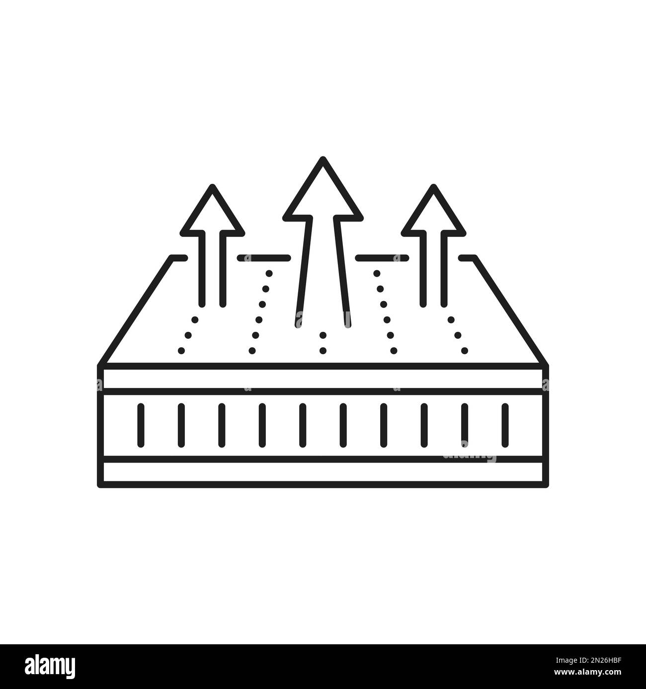 Layered fiber breathable layer stacks of fabric, material filters ...