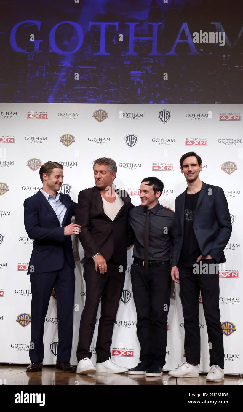 Actors, from left, Ben McKenzie, Sean Pertwee, Robin Lord Taylor, and ...