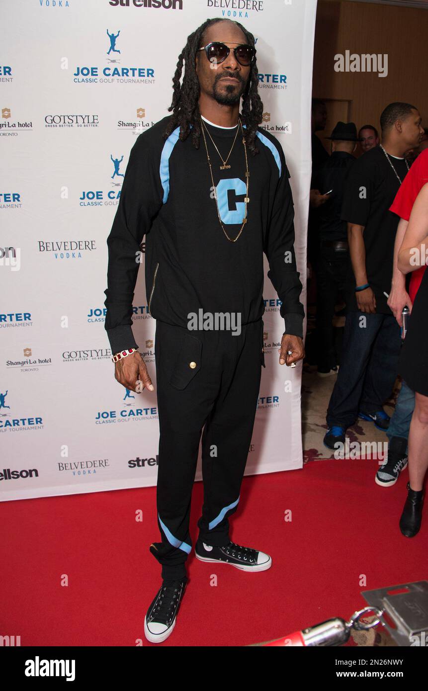 Snoop Dogg seen on the red carpet at the Joe Carter Classic after party ...