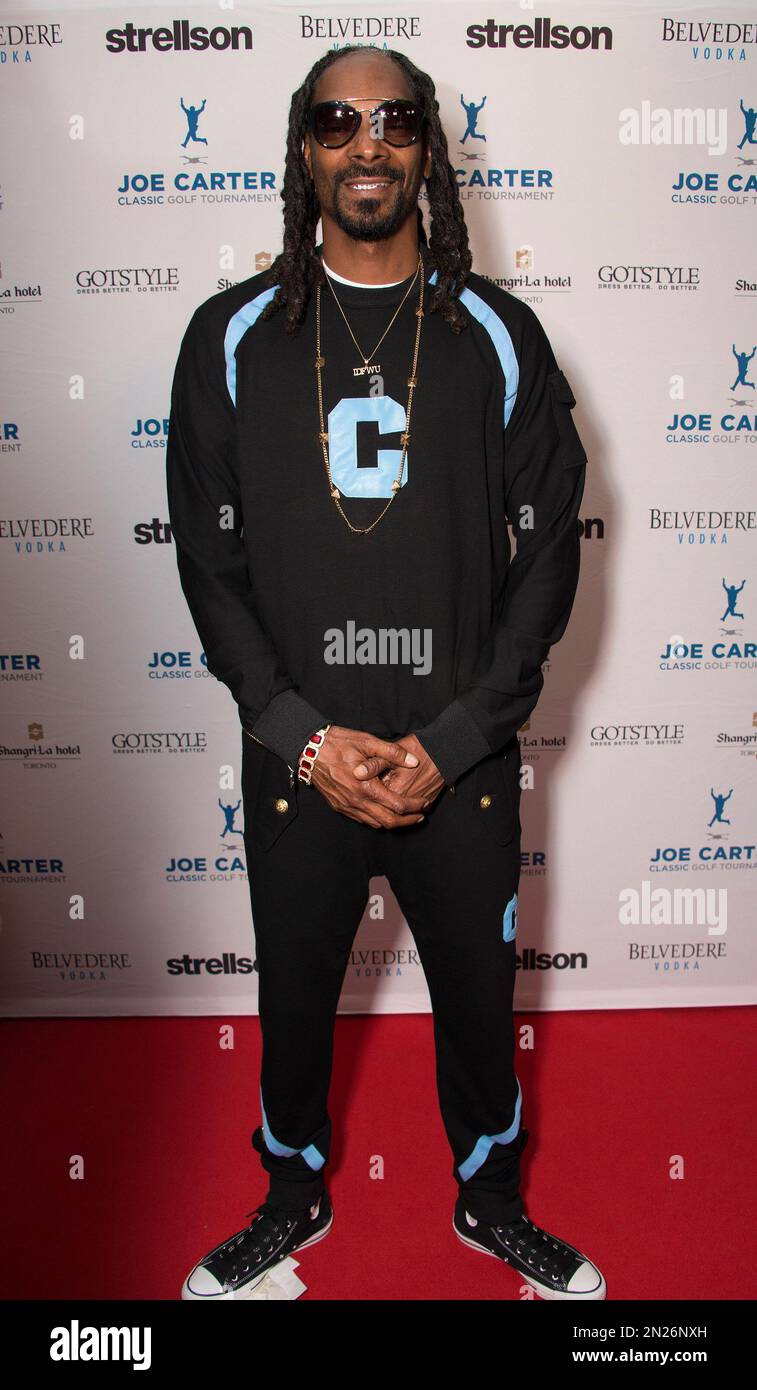 Snoop Dogg seen on the red carpet at the Joe Carter Classic after party ...
