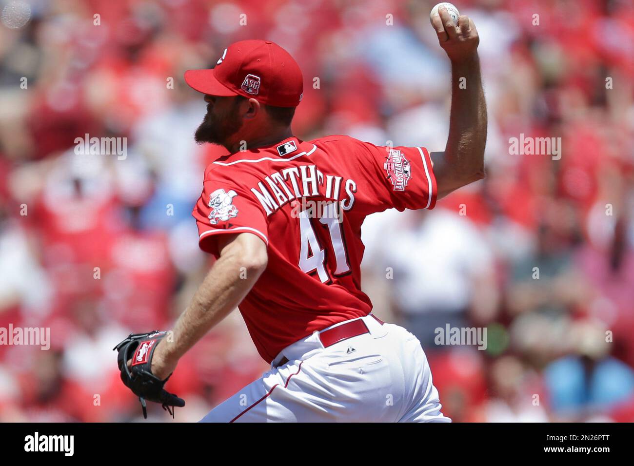 Cincinnati Reds relief pitcher Ryan Mattheus throws during a baseball ...