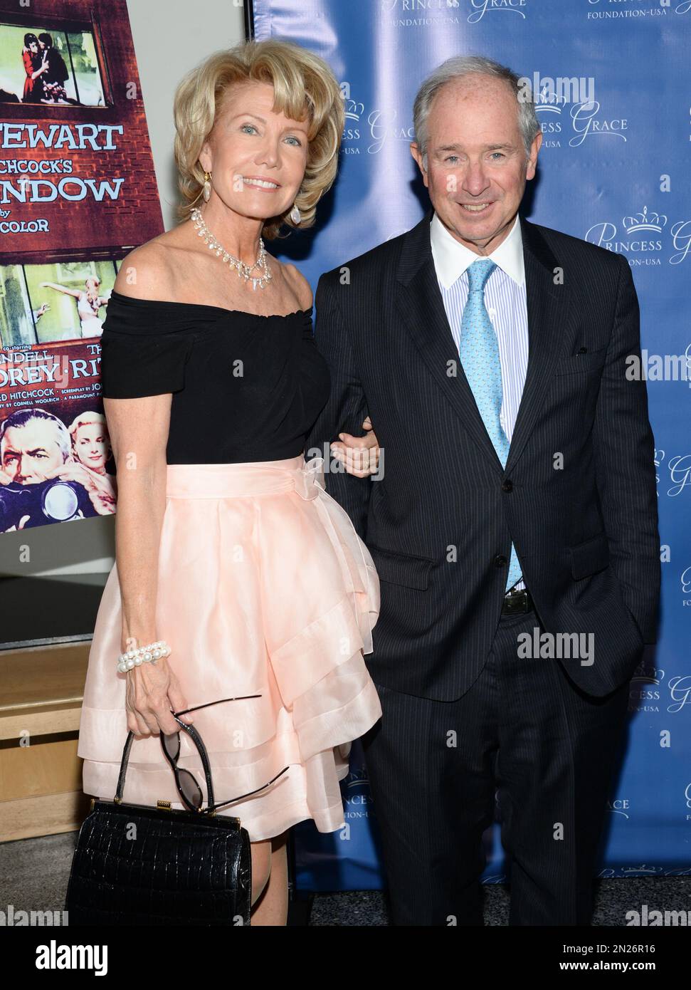 Christine Schwarzman and Stephen Schwarzman attend a special screening ...