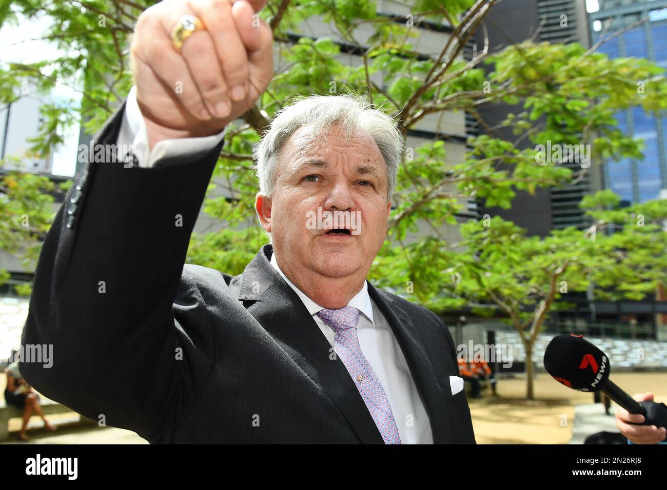 Peter Foster arrives at the Brisbane Supreme Court in Brisbane, Tuesday ...