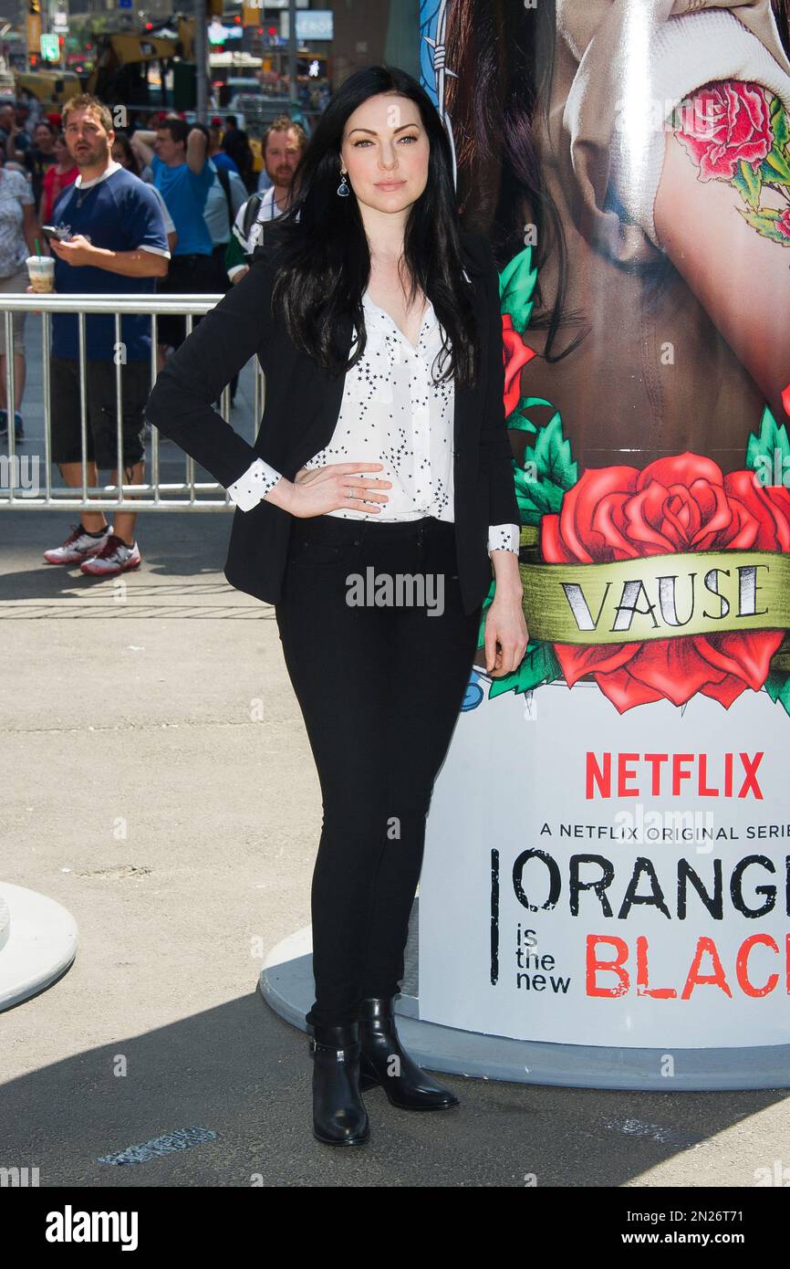 Laura Prepon poses at the "Orange is the New Black" Times Square Take ...