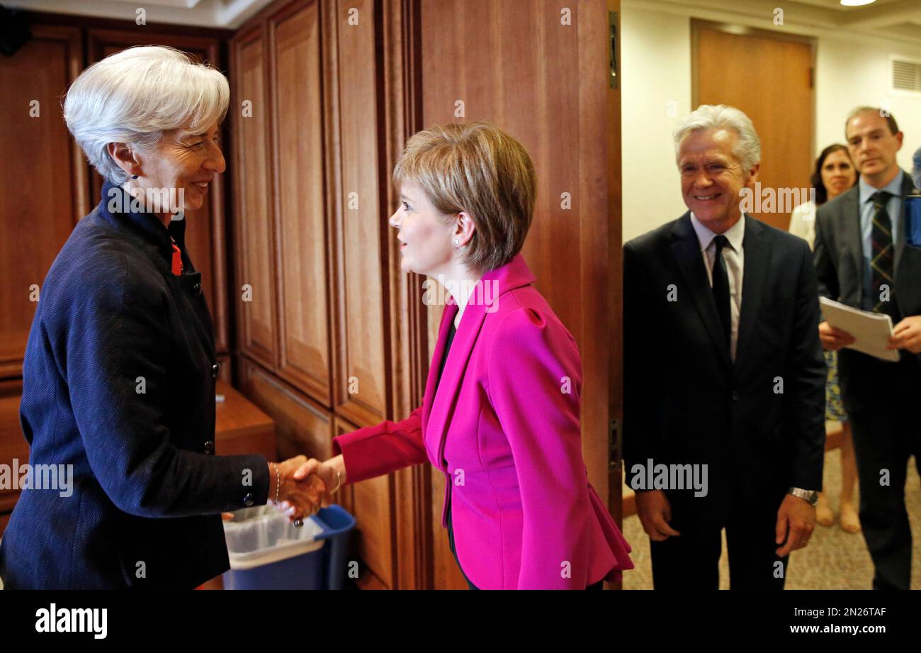 Christine Lagarde, left, Managing Director of the International ...