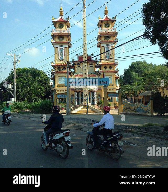 Cao Dai Pagoda Kim Phuc and children play before napalm hit her house ...