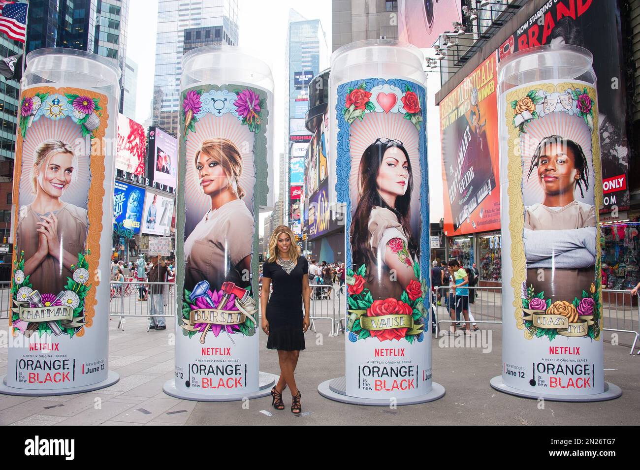 Laverne Cox poses at the "Orange is the New Black" Times Square Take ...