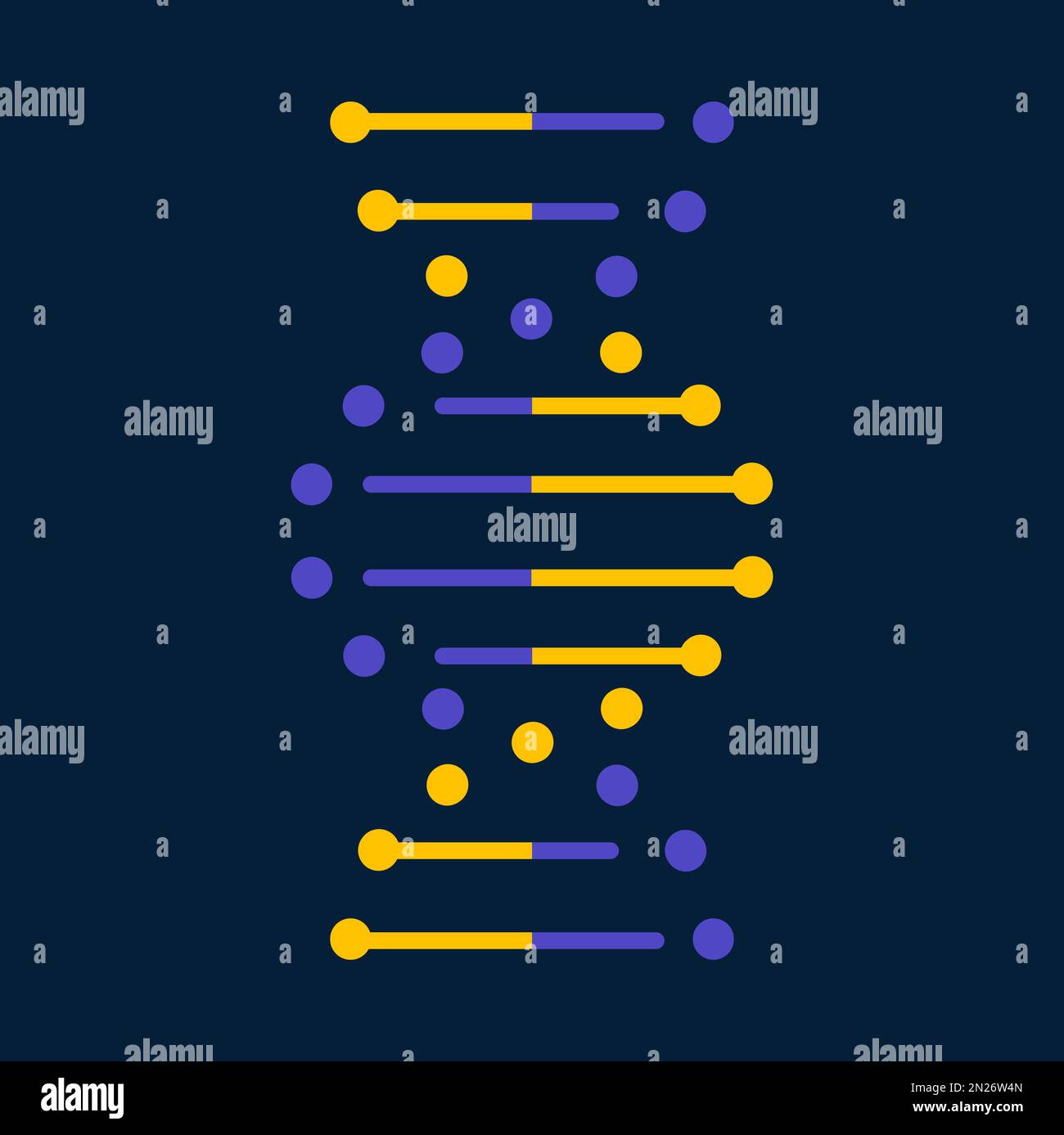 Genetic code, twisted DNA molecule, microbiology scientific research genome. Vector helix ...