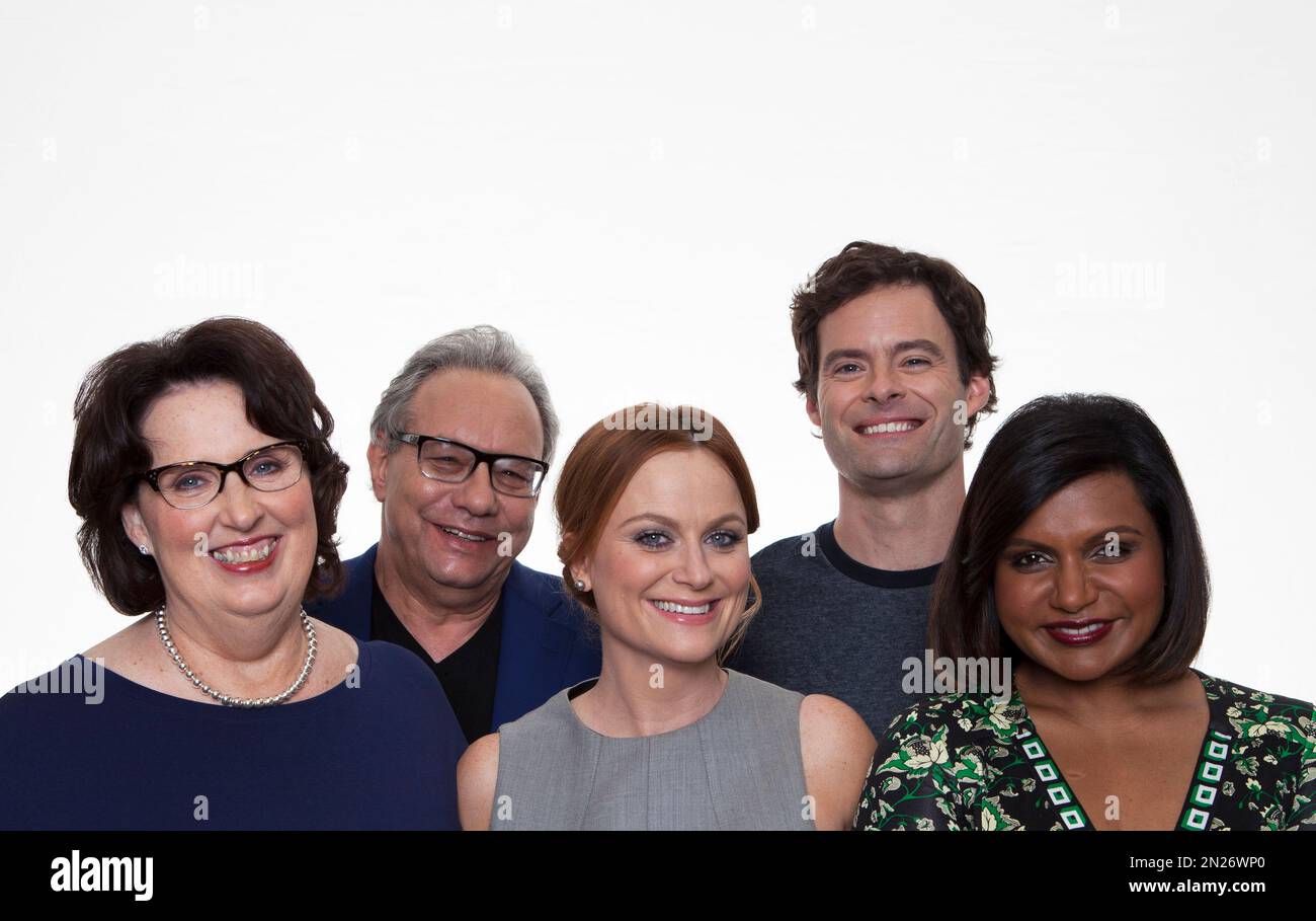 Starting on the left, actors Phyllis Smith, Lewis Black, Amy Poehler ...