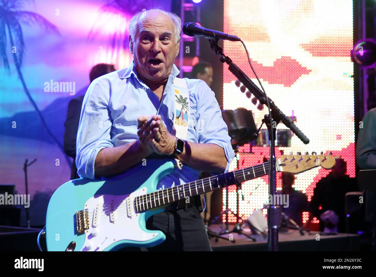 Jimmy Buffett performs at the after party for the premiere of "Jurassic ...