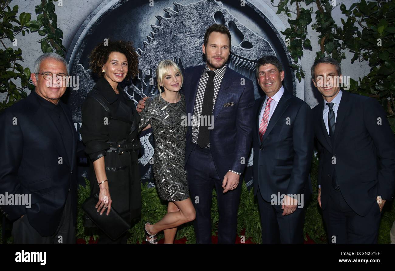 Ron Meyer, vice chairman of NBCUniversal, from left, Donna Langley ...