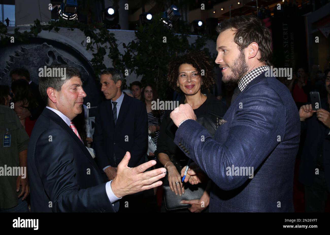 Jeff Shell, chairman of Universal Filmed Entertainment Group, from left ...