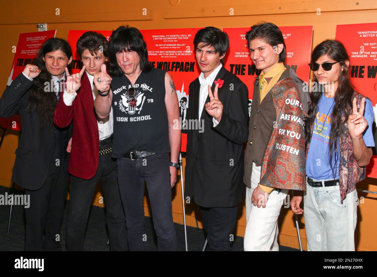 Mukunda Angulo, from left, Jagadisa Angulo, Marky Ramone, Govind Angulo ...