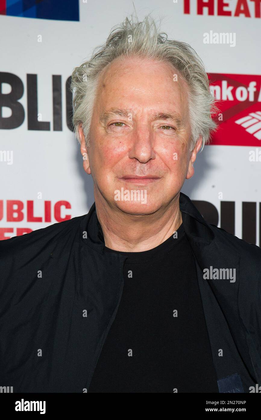 Alan Rickman attends The Public Theater's Annual Gala at the Delacorte ...
