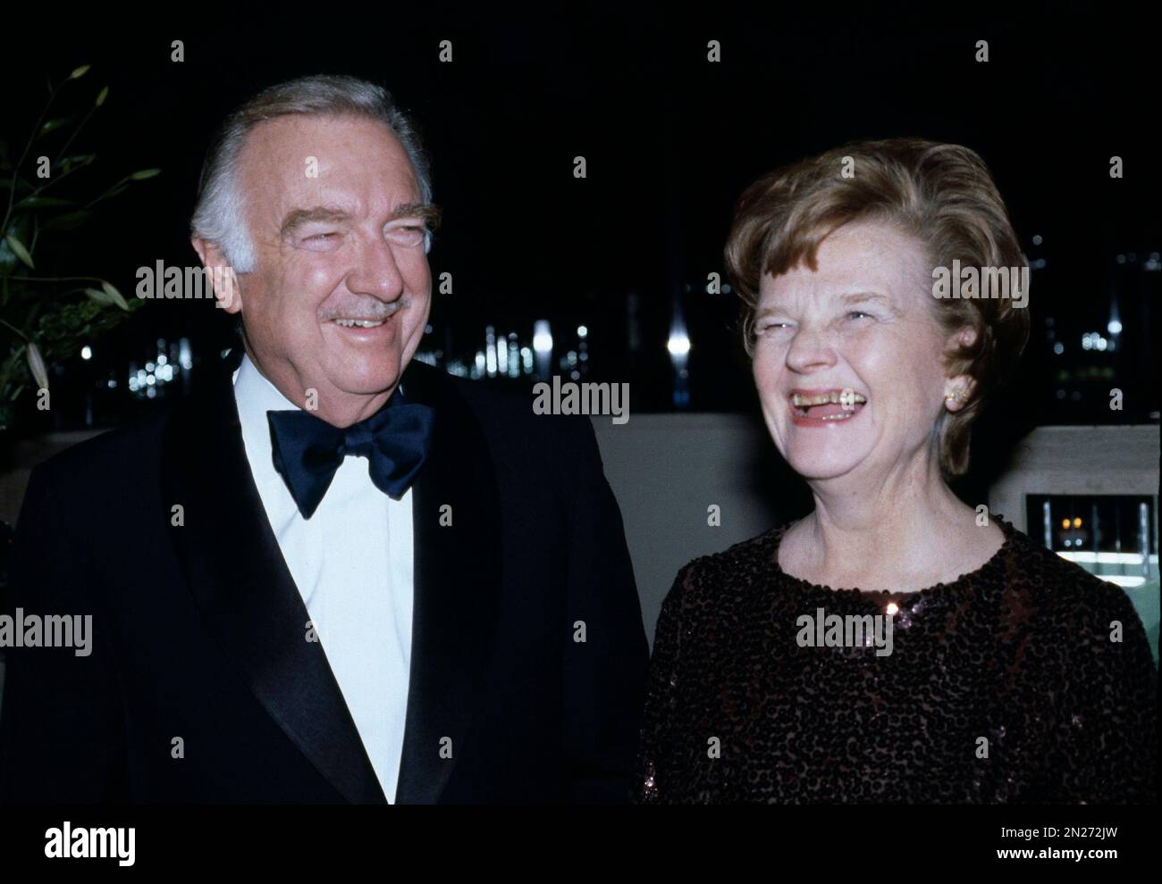 News anchor Walter Cronkite and his wife Betsy appear at the Lord ...