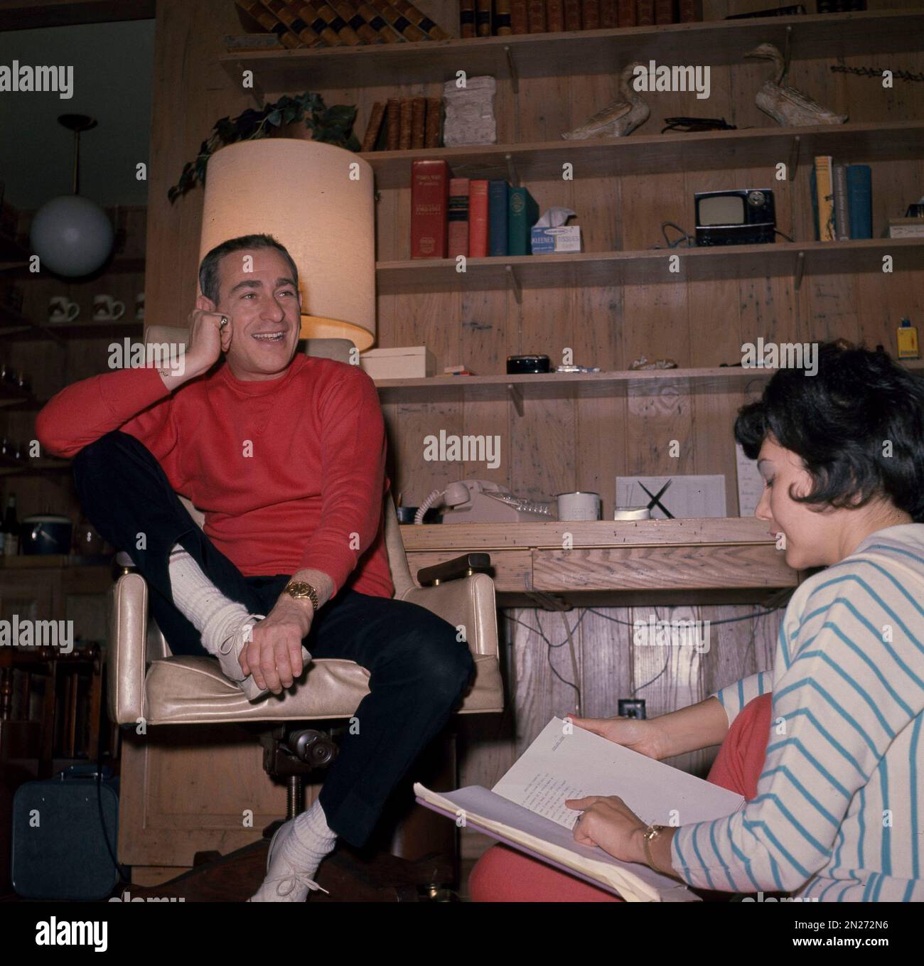 Comedian Shelley Berman is pictured at home in Bel Air, Calif., with ...