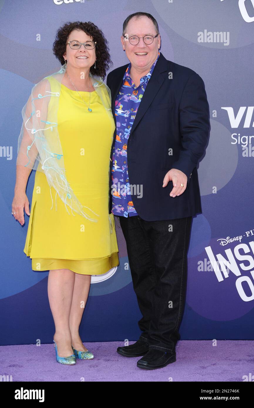 Producer John Lasseter, right, and wife Nancy Lasseter arrive at the LA ...