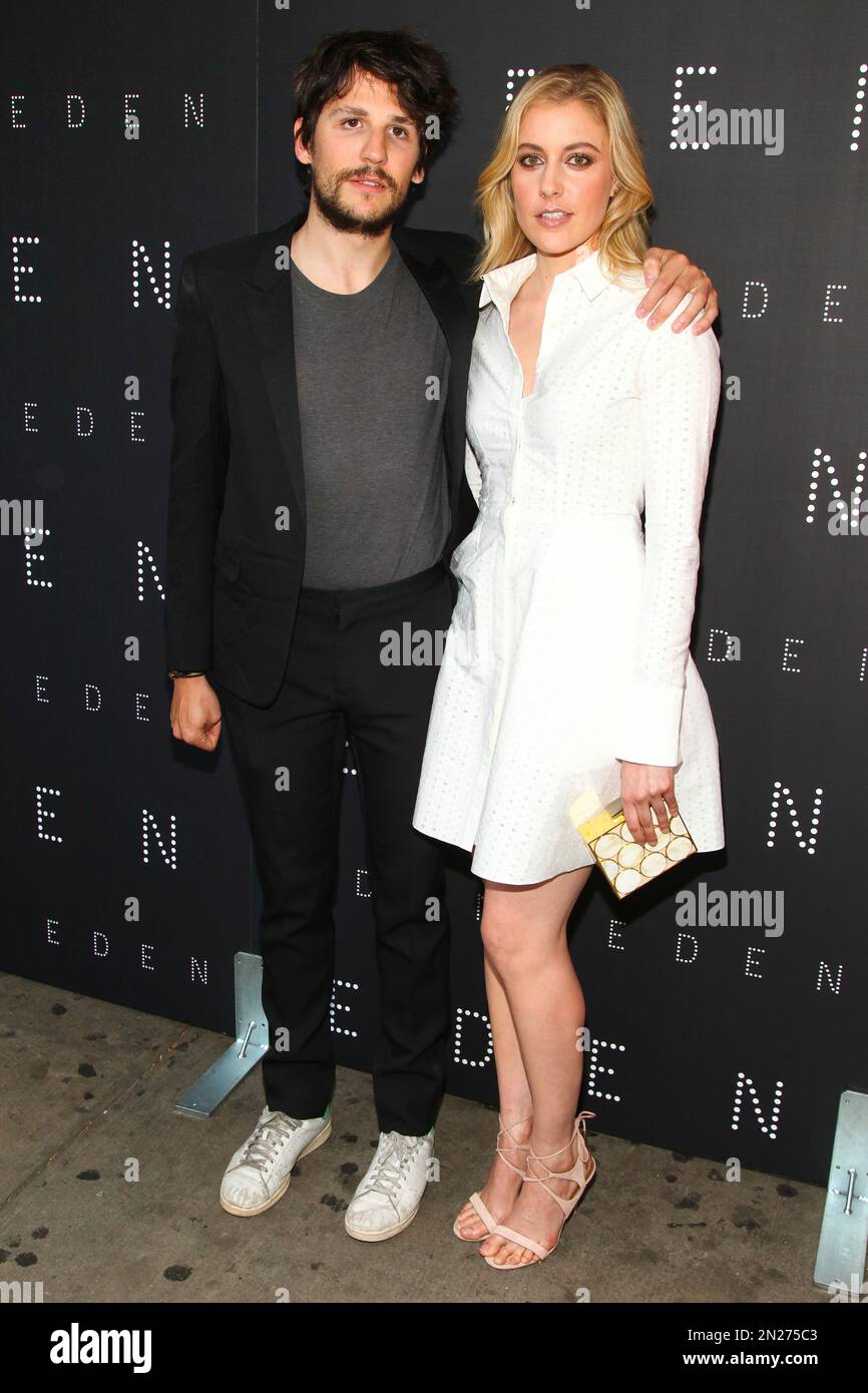 Felix de Givry, left, and Greta Gerwig, right, attend the premiere of ...