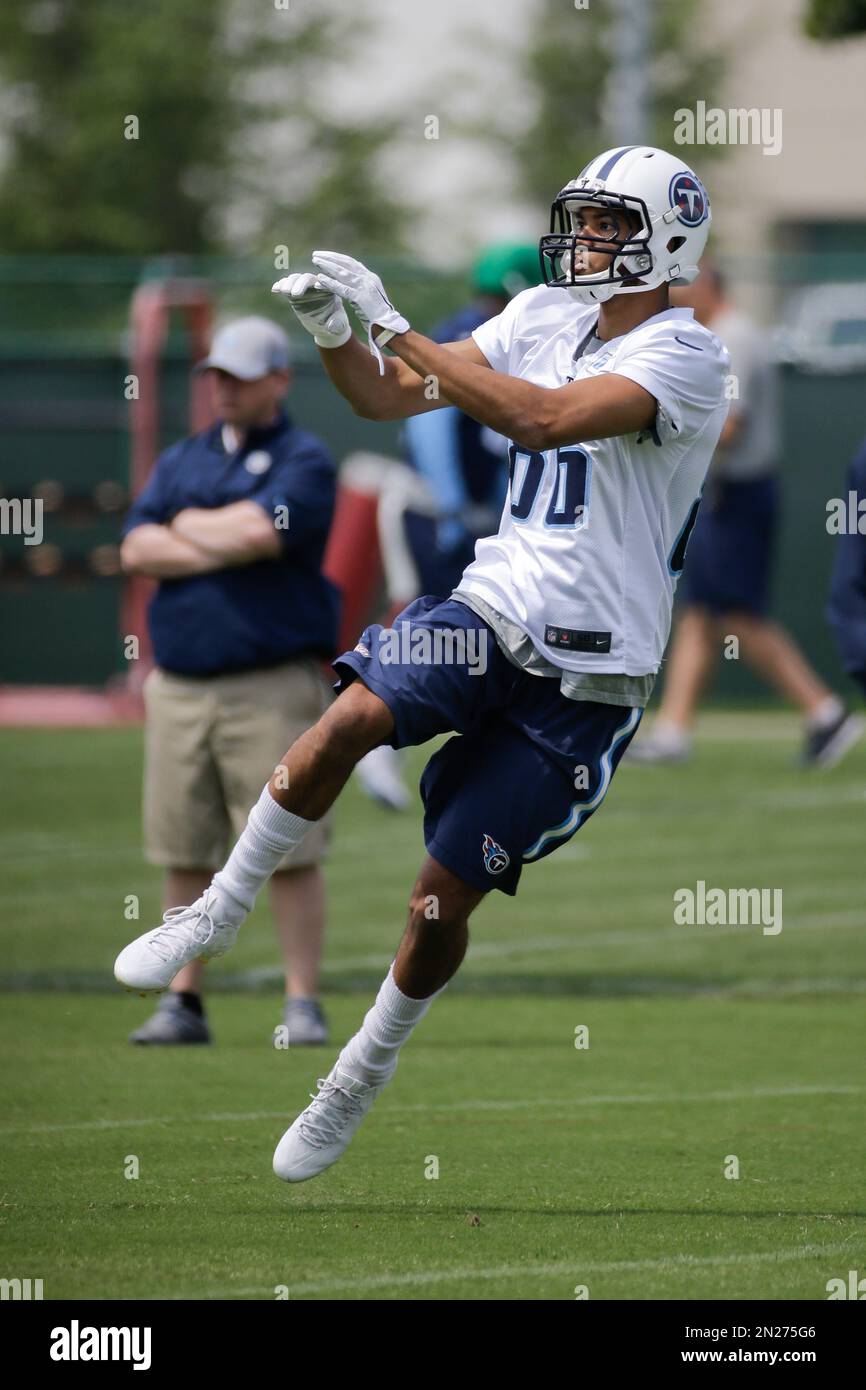 Tennessee Titans wide receiver Andrew Turzilli (86) runs a drill during ...