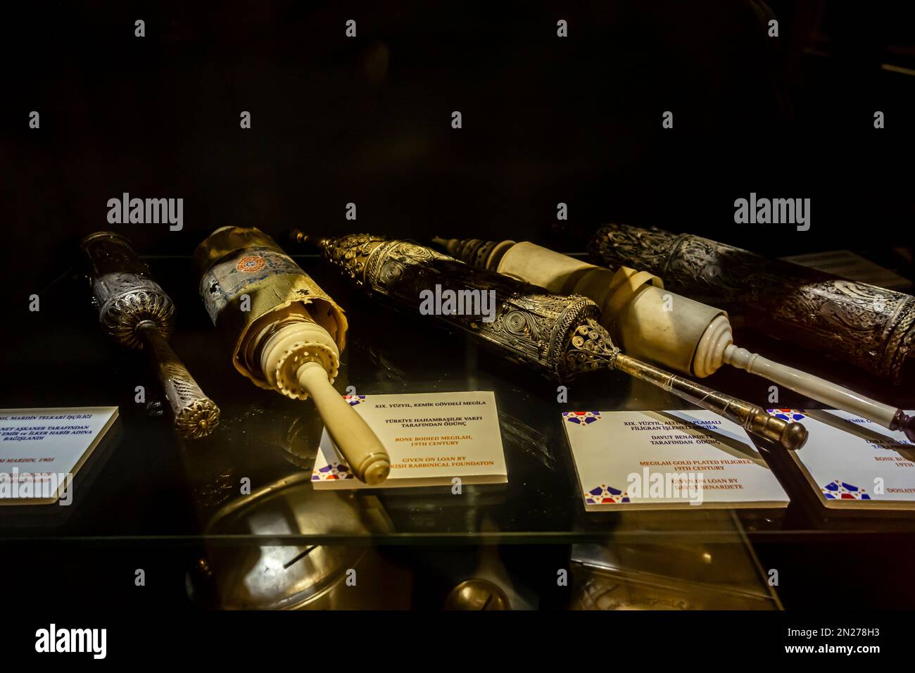 Bone bodied Megilah, scrolls. 19th century Museum of Turkish Jews ...