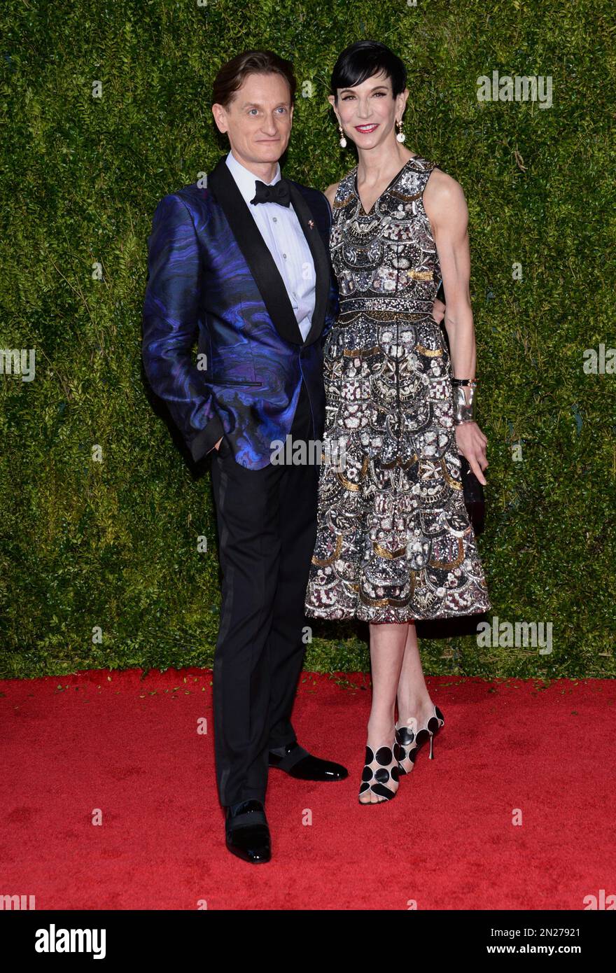 Hamish Bowles, left, and Amy Fine Collins arrive at the 69th annual ...